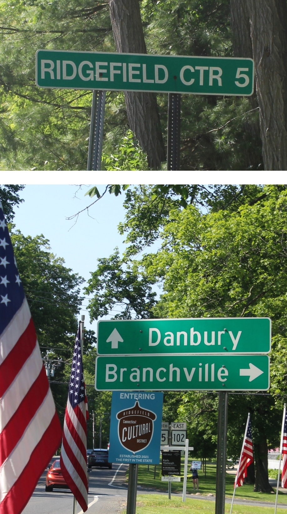 Pick from the Collection: 1930s Directional Sign • Ridgefield ...